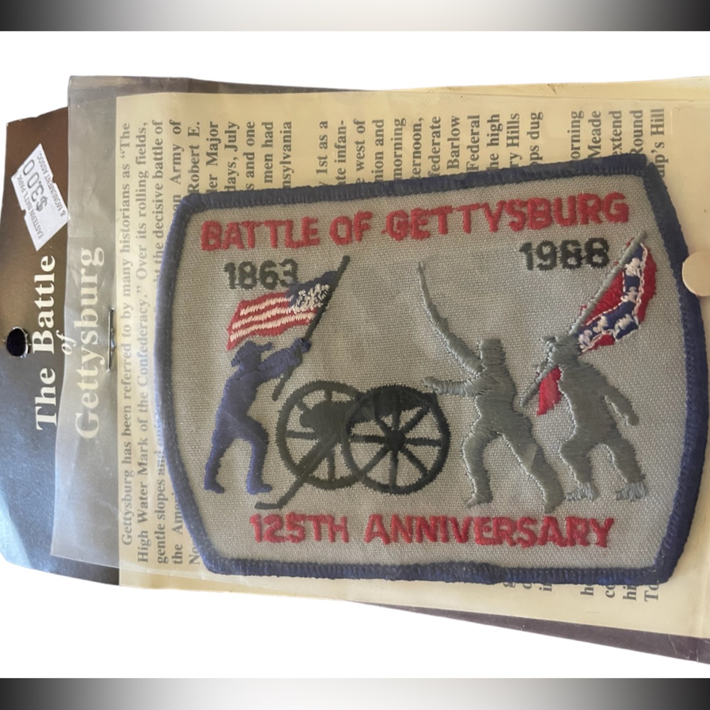 Vintage Battle Of Gettysburg 125th Anniversary Embroi… - Gem